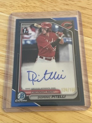 2024 Bowman Chrome Prospects Dominic Pitelli 1st Auto Blue #124/150 | eBay