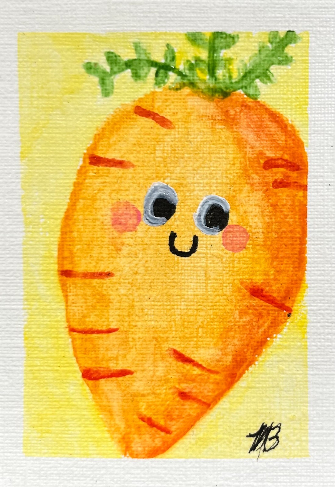 Aceo Original, Abstract Vegetable, Mini Art Painting, Food | eBay