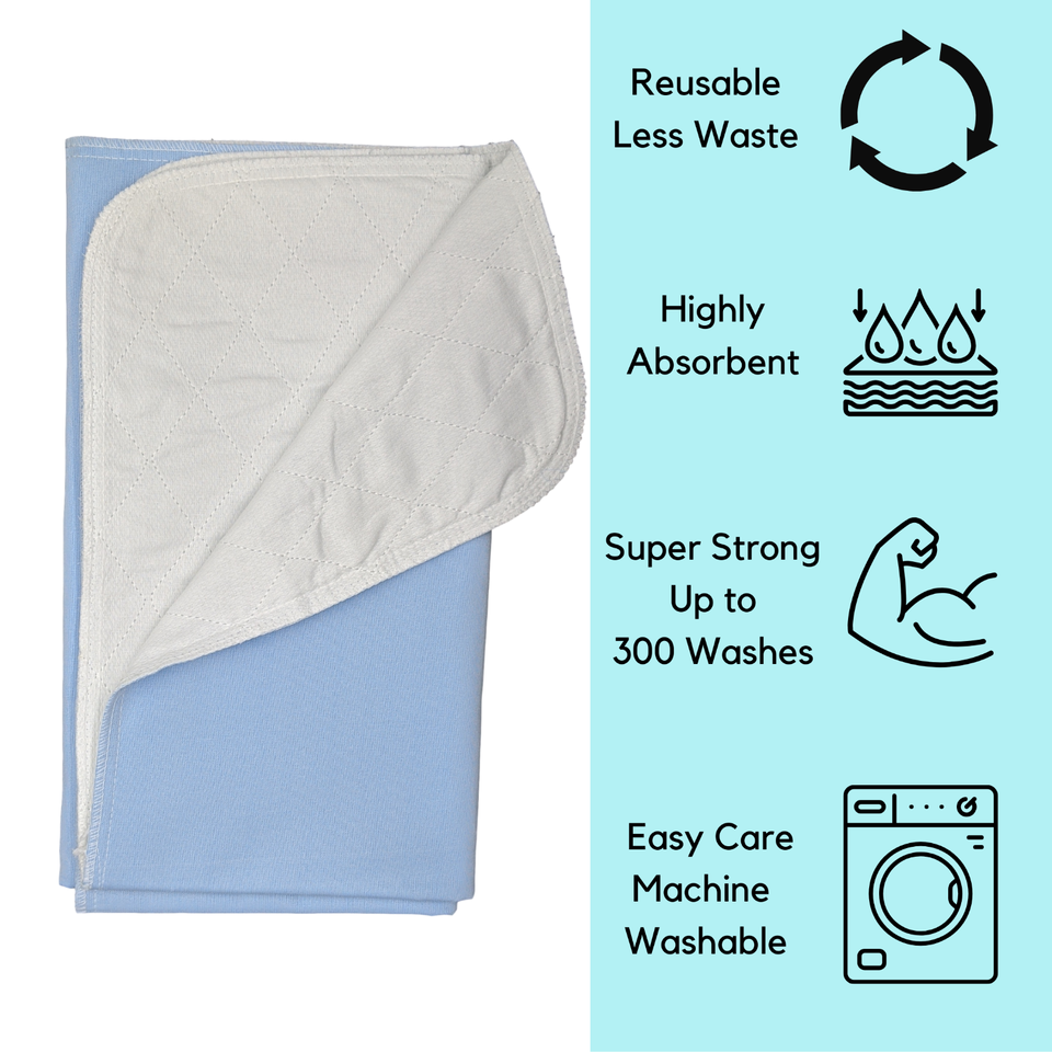 32 x 34 Bed Pad Washable Reusable Incontinence Underpad Waterproof ...