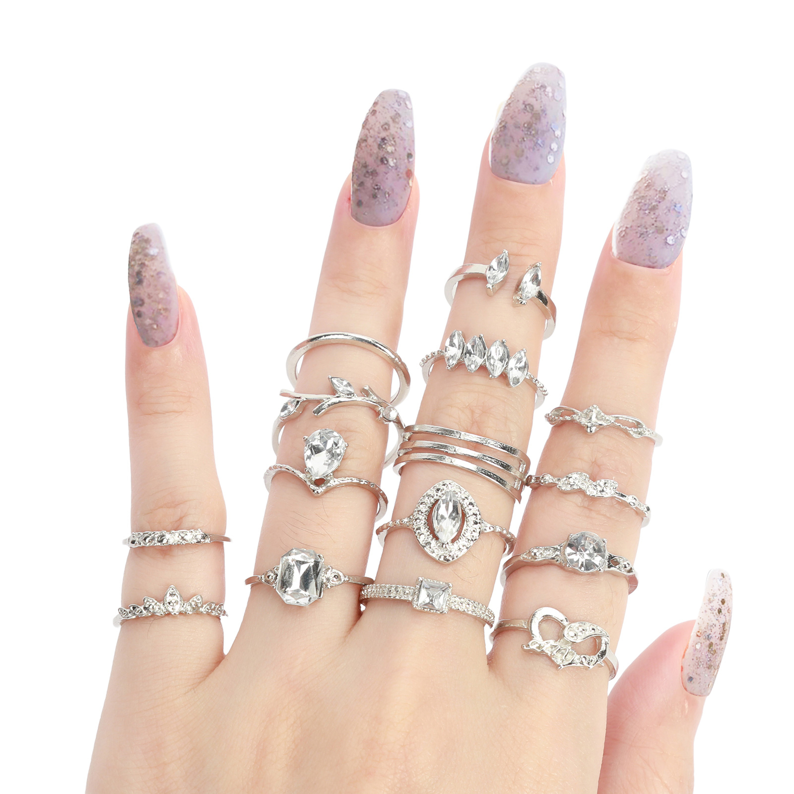 15pcs/set Rings Charming Jewelry Gift Women Bohemian Knuckle Rings Lightweight | eBay