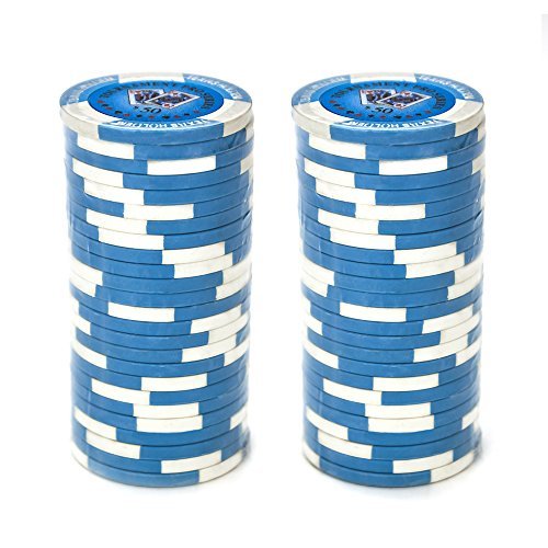 50 Light Blue $50 Tournament Pro Poker Chips - Buy 2, Get 1 Free - Mix ...