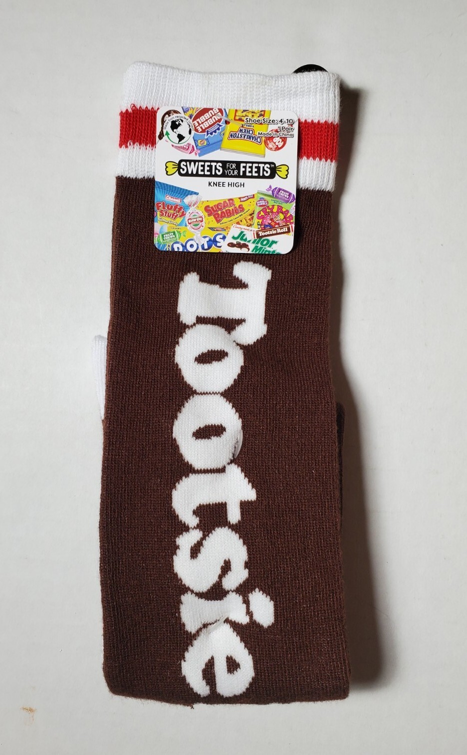 Tootsie Roll Socks 1 PAIR Knee High socks Sz 4- 10 | eBay