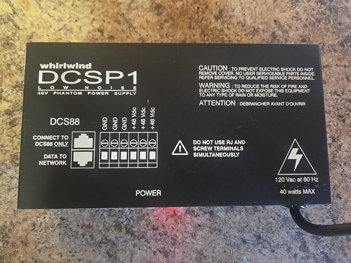 WHIRLWIND DCSP1 Phantom Power Supply for DCS88 48V LOW NOISE | eBay