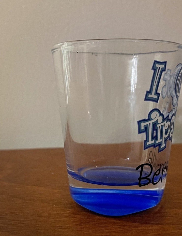 I got Tipsy In Bermuda Slanted Shot Glass Clear Blue. 2.4 Tall ...