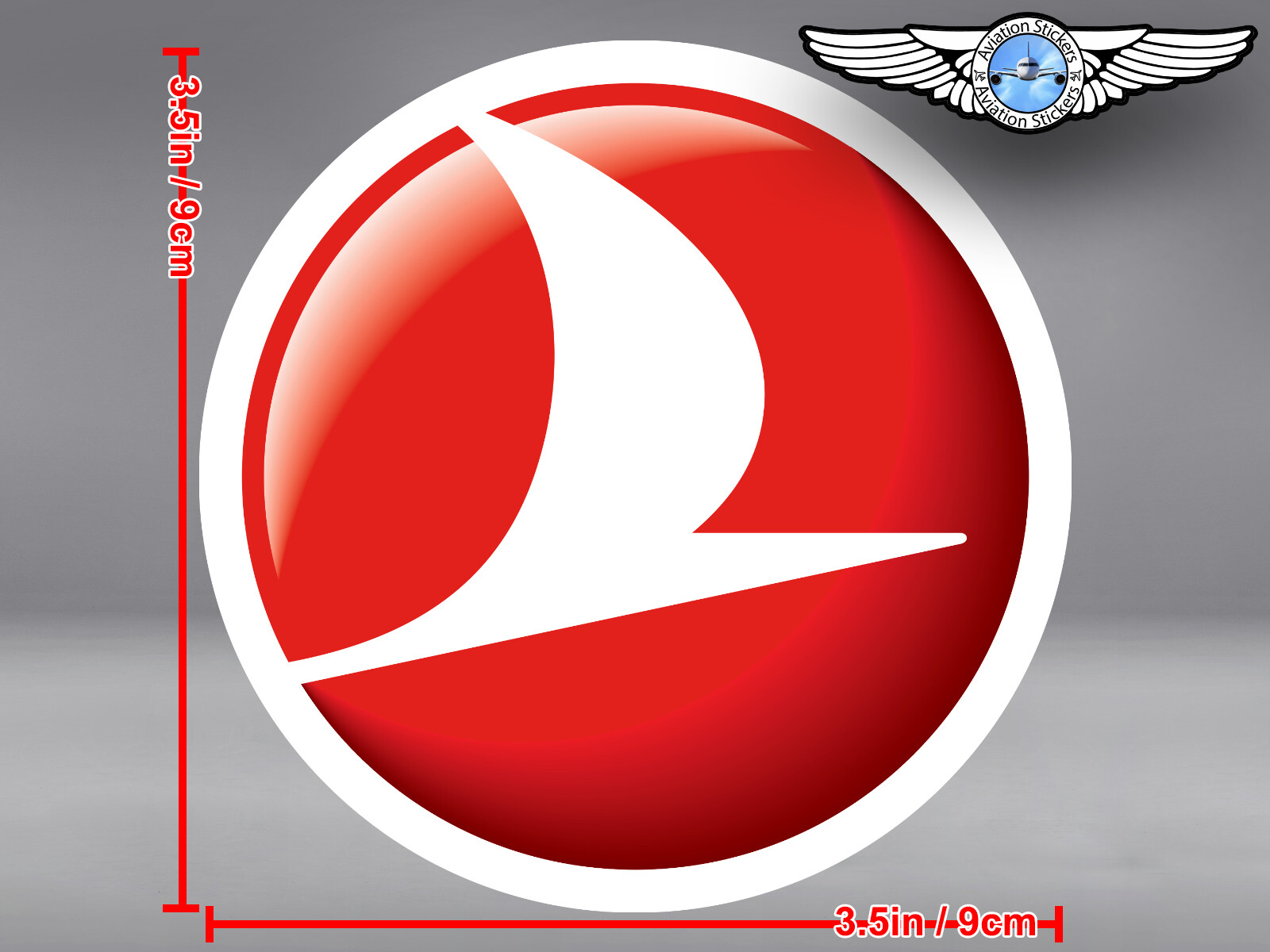 TURKISH AIRLINES ROUND LOGO STICKER / DECAL | eBay