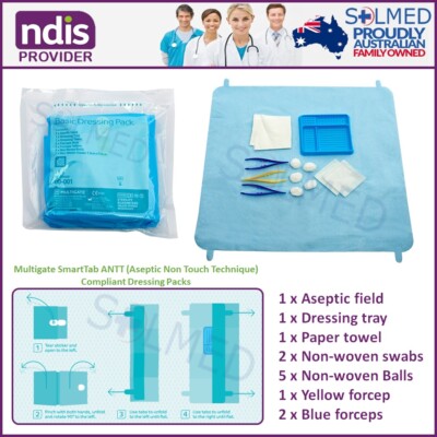 MULTIGATE STERILE BASIC WOUND DRESSING PACK MEDICAL FIRST AID BLUE ...