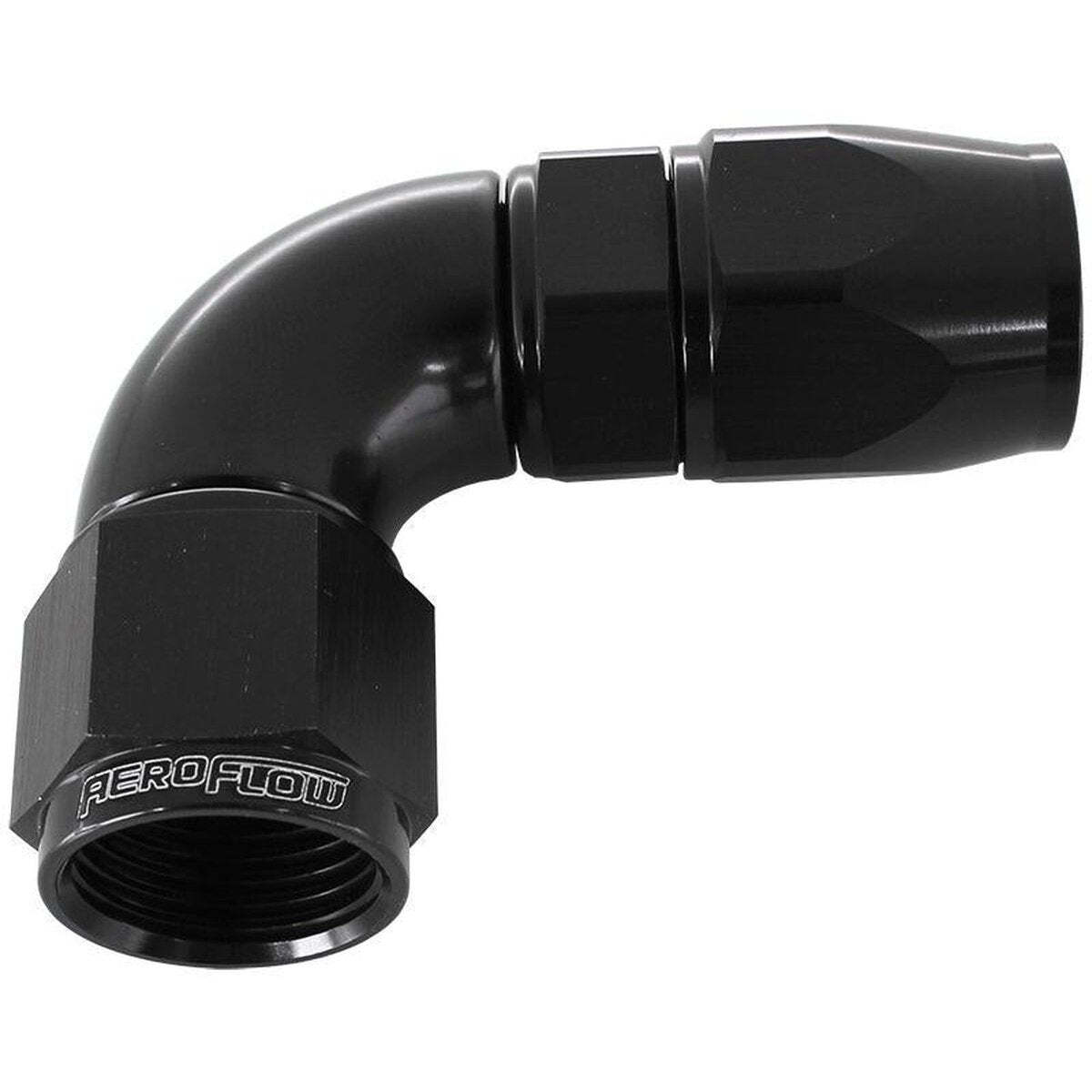 Aeroflow AF573-04DBLK 90 Deg -4AN Full Flow Teflon Hose End Black 1 ...