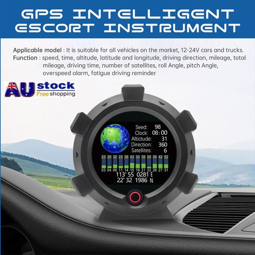 Off-Road Car Digital GPS 4x4 Inclinometer Compass HUD MPH KMH ...
