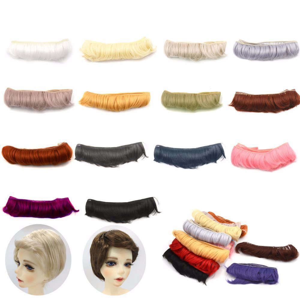 1/6 1/4 1/3 Short Curly Wigs Toy Toupee Mini Tresses Doll Fringe Hair ...