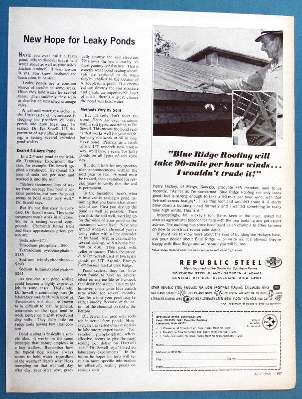 Original 1965 Building Products Ad Features Harold Hickey of Meigs ...