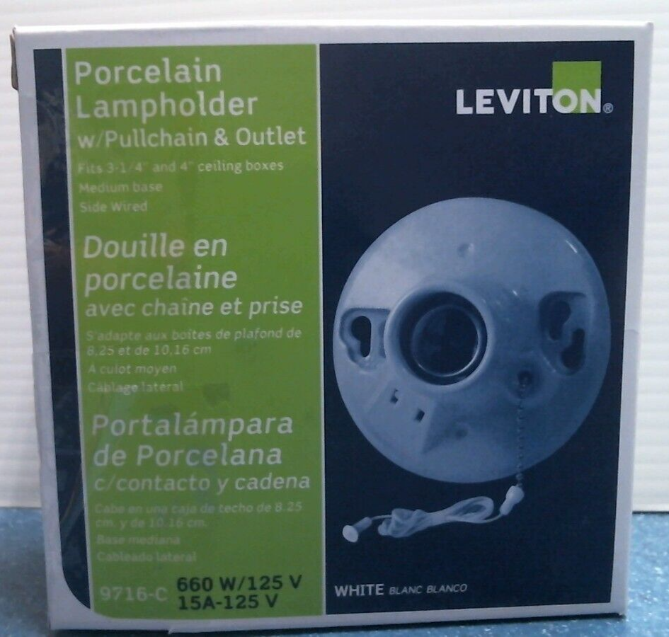 Keyless Porcelain Pull Chain Porcelain Lamp Holders - All Installs