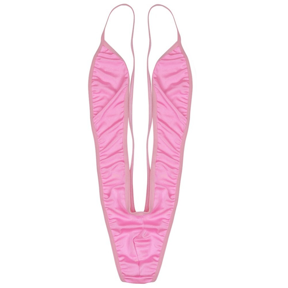 Women Halter Swimsuit Bathing Bra Micro Mini G-String Thong Bikini Suit ...