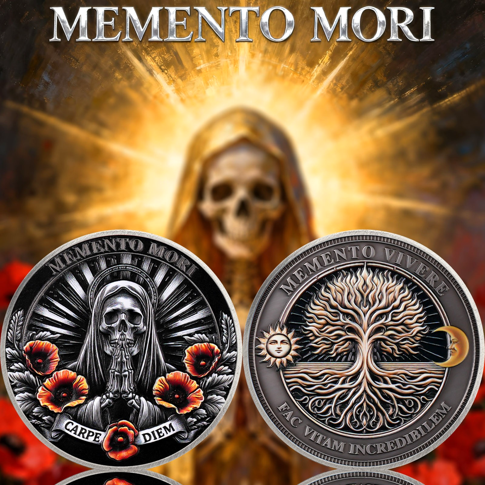 Stoic Token Skull Death Memento Mori Challenge Coin Stoicism Gifts For ...