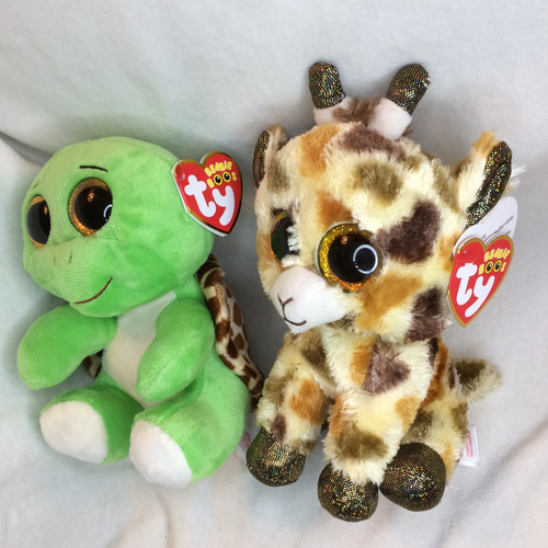 Ty Beanie Boos 6" lot of 2: Stilts Giraffe & Turbo Turtle NEW w tags ...
