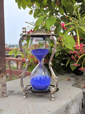 Vintage Brass Hour Glass Sand Timer Old Sand Clock Sand Timer Home ...