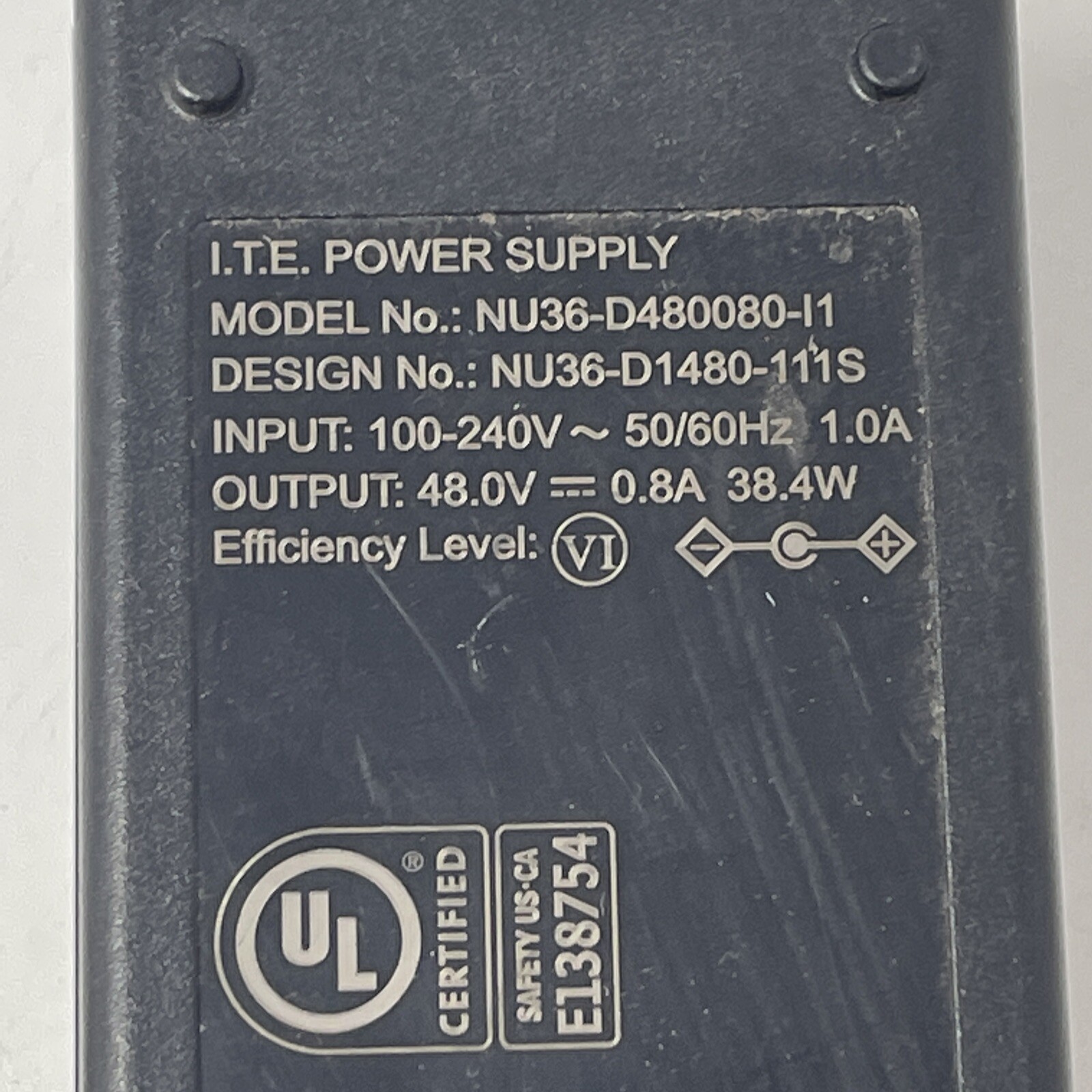 AC Adapter NU36-D480080-I1 Power Supply 48V 48.0V 0.8A 38.4W LEI F6 | eBay