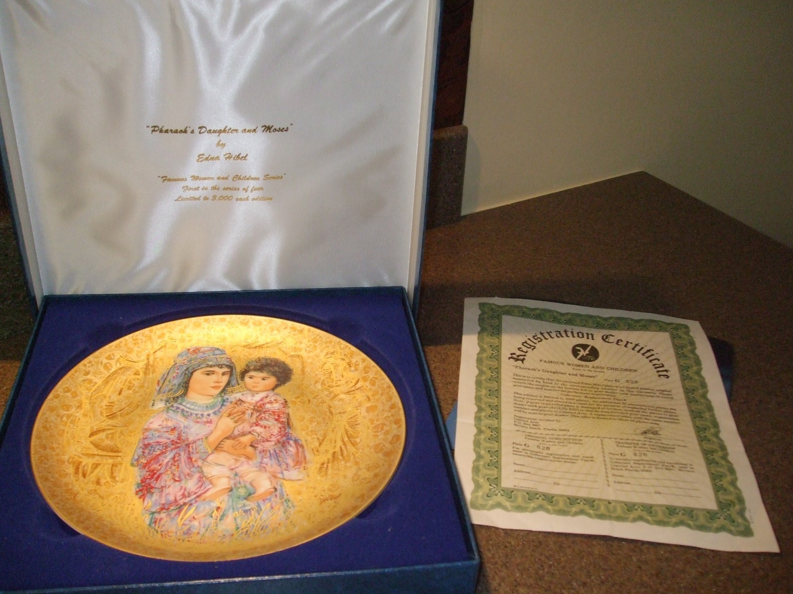 Pharaoh's Daughter and Moses -- Edna Hibel Signed Limited Edition Plate ...