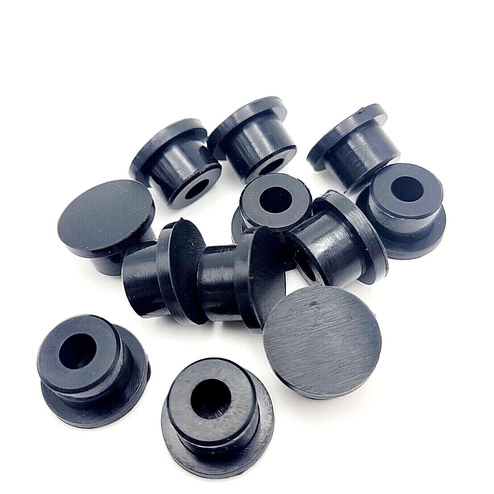 1/2" Rubber Drill Hole Plugs Push In Compression Stem Silicon Covers 3/ ...