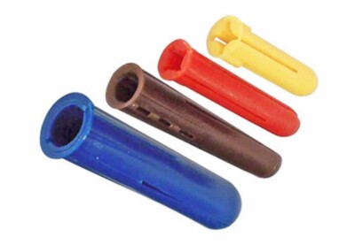 Wall Plugs 5 6 7 10mm Yellow Red Brown Blue Wallplugs Brick Concrete ...