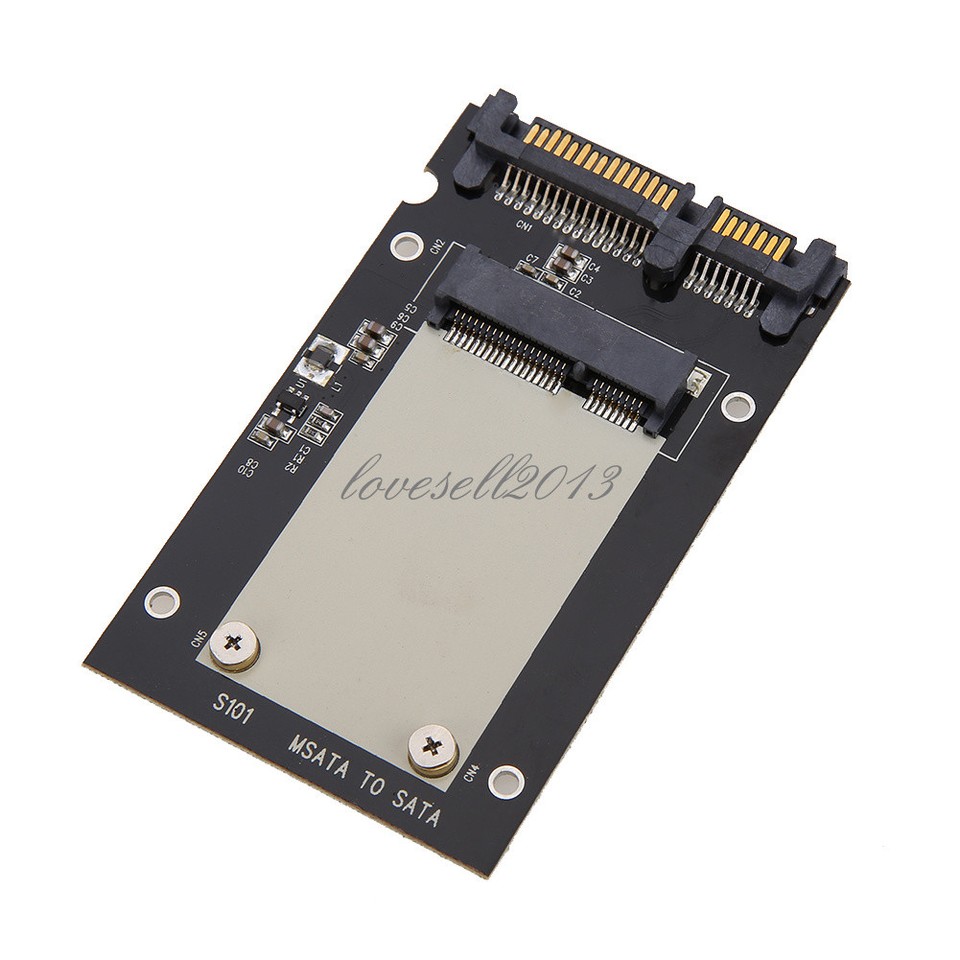 Black Mini pcie PCI-E mSATA SSD to 2.5" SATA Convertor mSATA-SATA ...