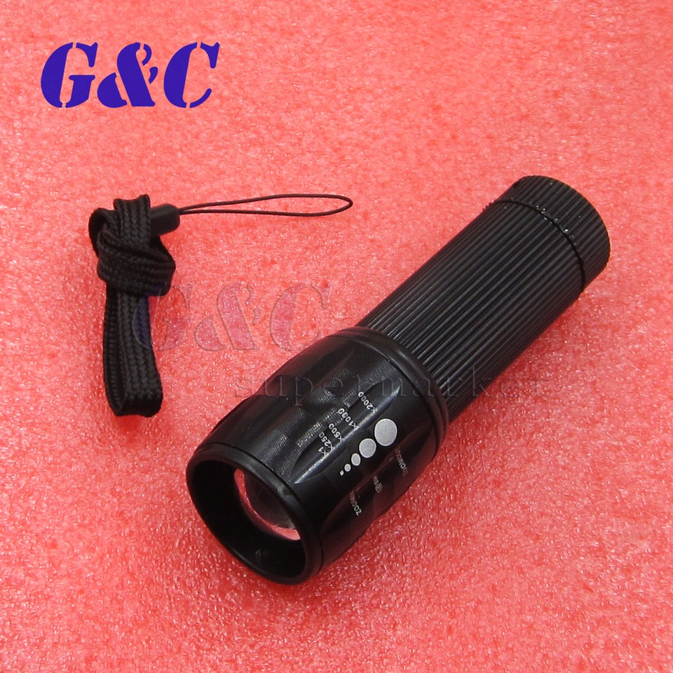 3W 3 Mode Waterproof Zoomable LED Flashlight Focus Torch Zoom Lamp ...