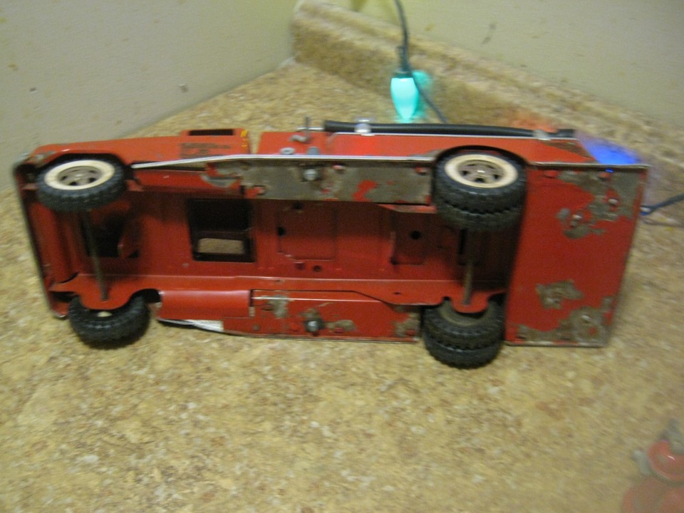 60s Tonka Red Ford Fire Engine Pumper with Hydrant/ Ladder and 1 Hose ...