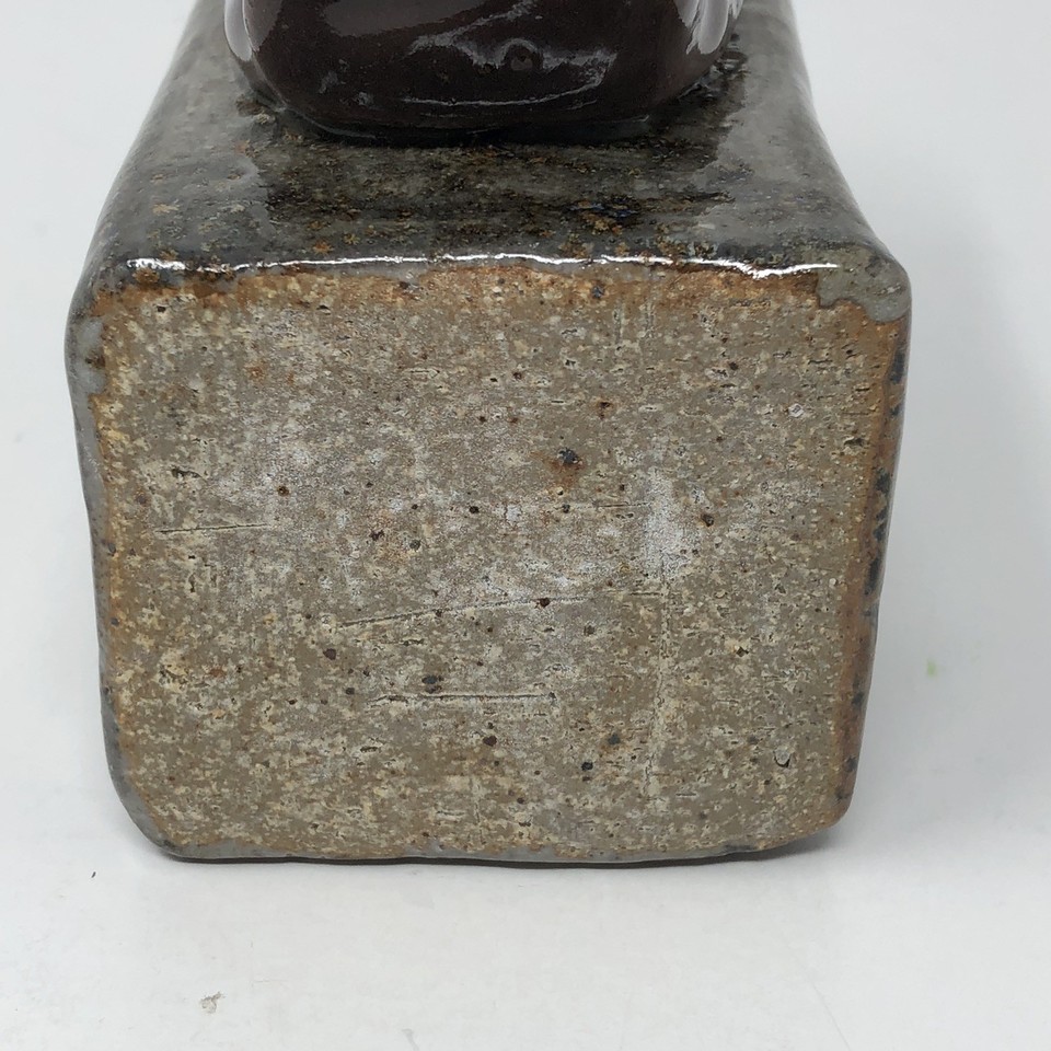 Studio Pottery Figural Bird Vase Tree Trunk Handmade Hobbyist Brutalist ...