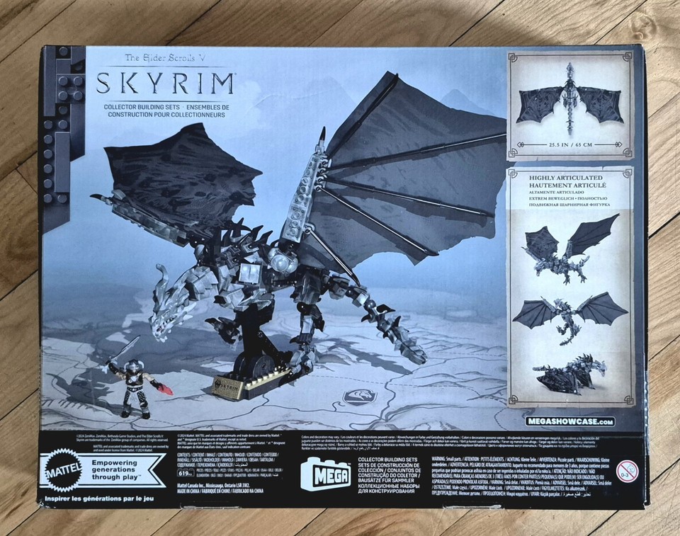 NEW! MEGA The Elder Scrolls V: Skyrim Alduin Building Set - 619pcs w ...