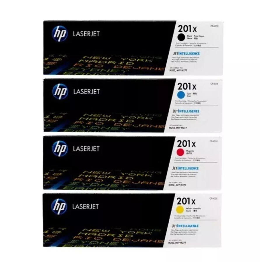 HP 201X High Yield Toner CF400X-CF403X for LaserJet Pro M252dw/M277dw ...