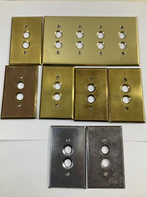 Switch Plates & Outlet Covers - Solid Brass Push Button