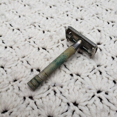 Vtg Gillette Brass Comb Twist Open Top Safety Butterfly Double Edge ...