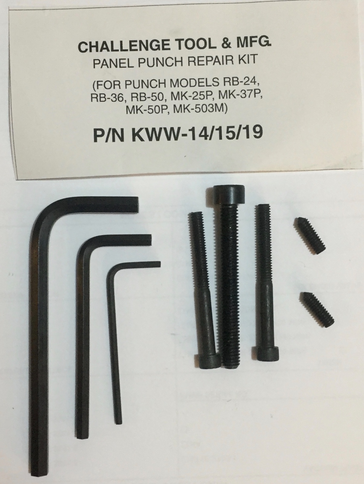KWW-14/15/19 Panel Punch Repair Kit for RB-14/MK-15P/MK-19P (DSP) | eBay