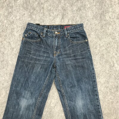 Hawk Jeans Youth Size 12 Straight Leg Button Elastic Adjustable Waist ...