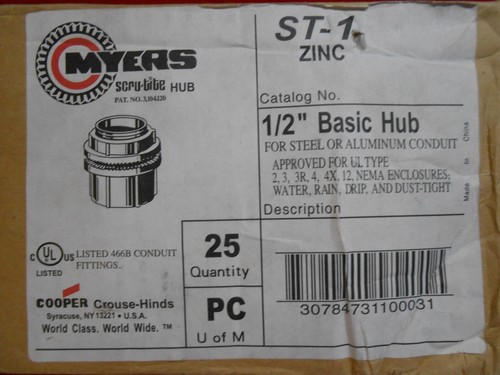 Myers scru-tite ST-1 1/2-Inch Zinc Die Cast Threaded Myers Hub 1 per ...