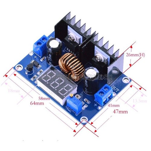 XL4016 PWM 8A DC Regulator Voltmeter Step Down Power Module 4-38V to 1. ...