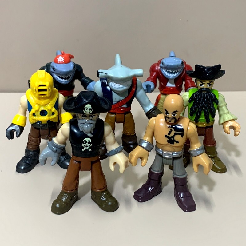 7pcs Imaginext Pirate Adventures Shark Captain Hook Nemo Dave Jones ...