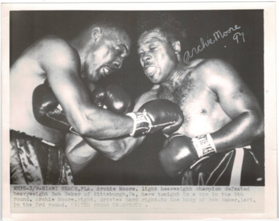 Archie Moore signed autographed vintage original photo AMCo COA 20677 ...