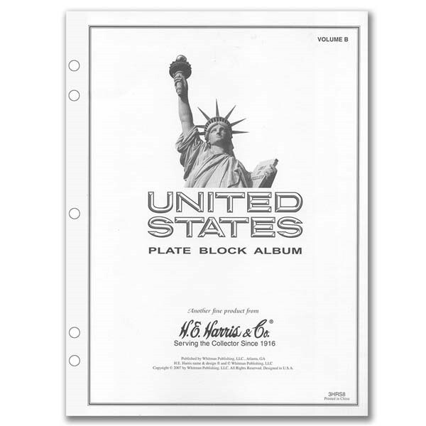 HE Harris Stamp Album US Plate Block Part B 1964 1989 Pages and Binder ...