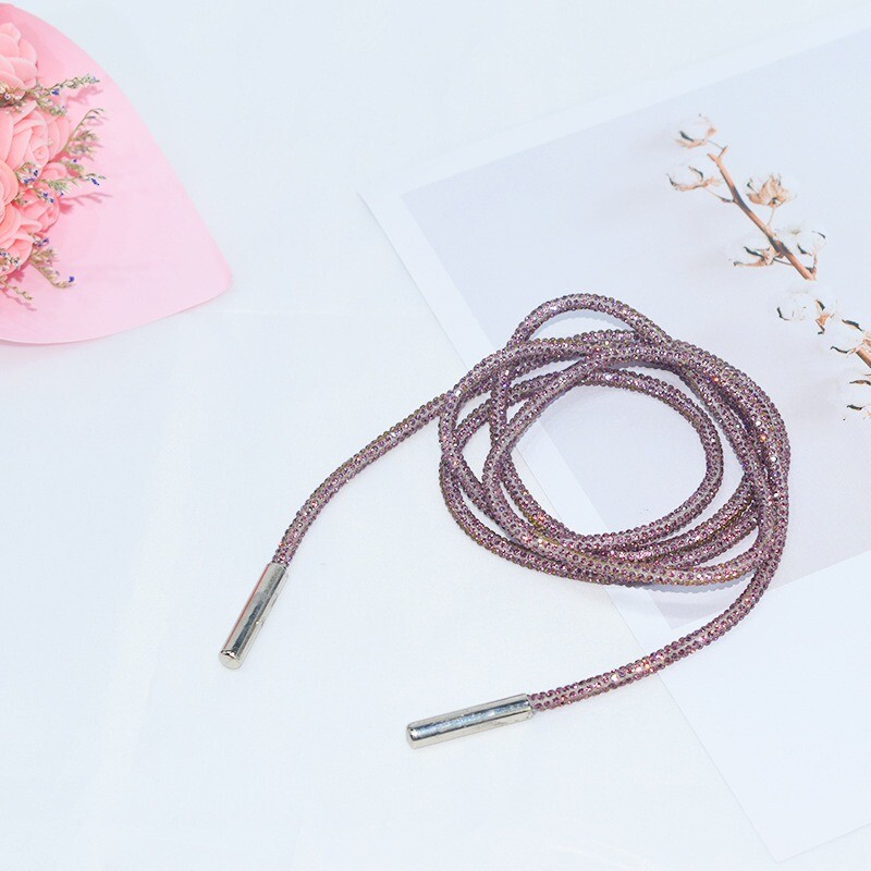 2pcs 4mm Glitter Rhinestone Shoe Laces Hoodie String Replacement ...