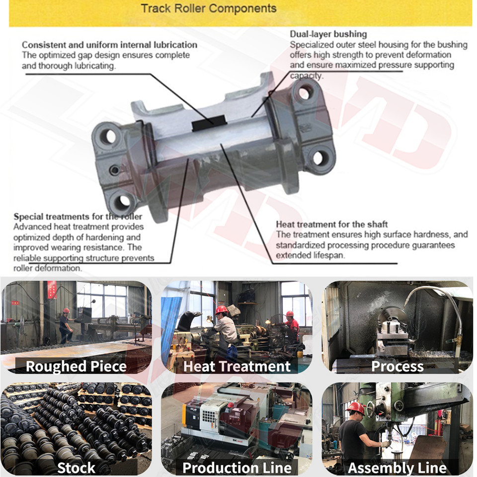 6x Track Bottom Rollers For Kubota SVL65-2 SVL95 SVL97 SVL90 SVL65 ...