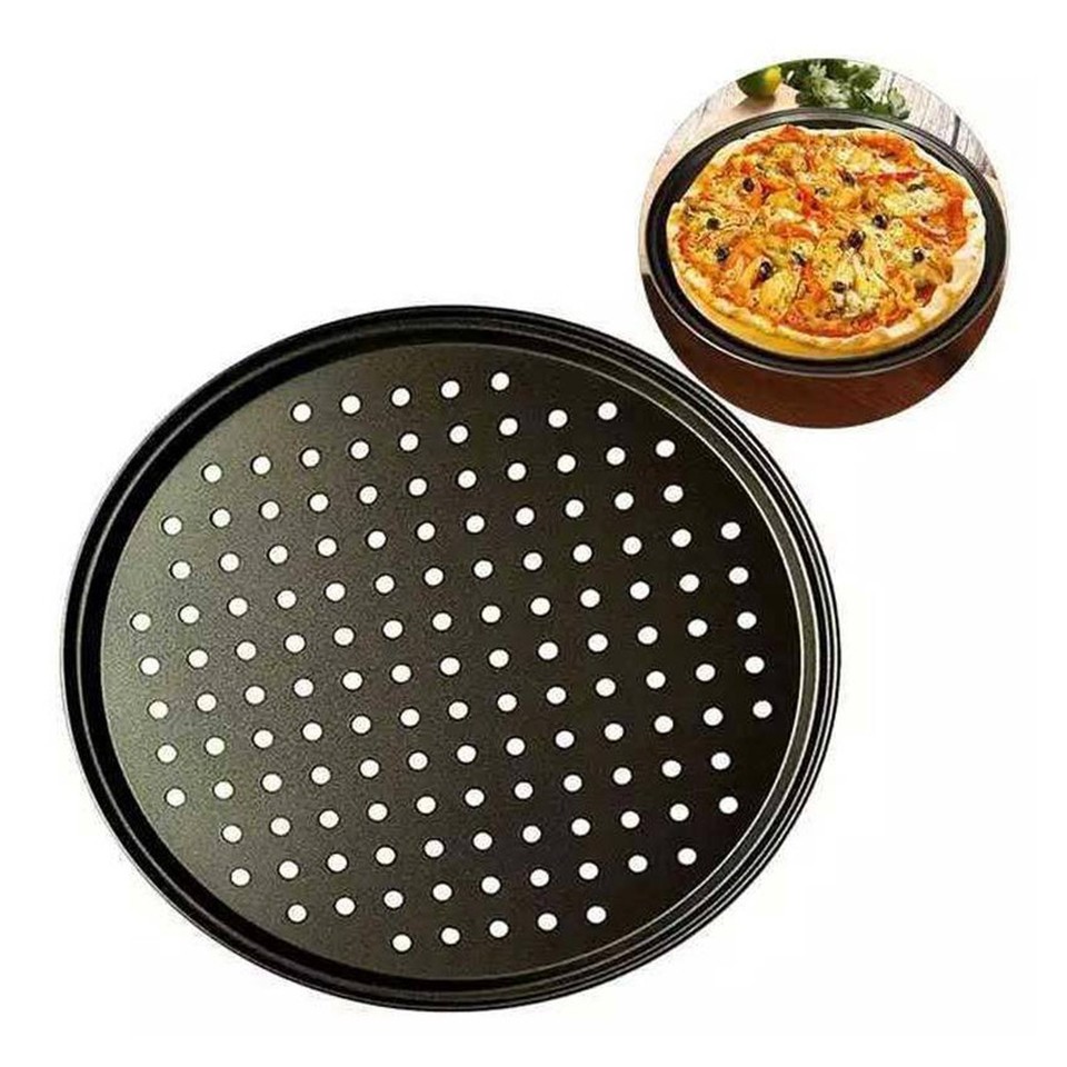 Pizza Pan Punched Pizza Pan Baking Pan 24.5cm/28cm/32cm Size Non-stick ...