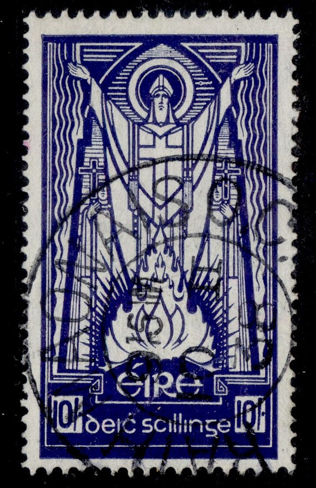 IRELAND GVI SG104, 10s deep blue, VERY FINE USED. Cat CDS wmk TYPE 10 ...