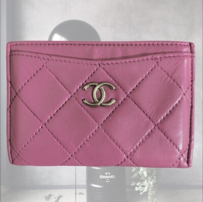 CHANEL Matrasse Pink Card Case | eBay