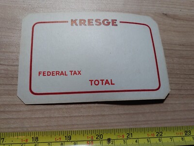 Vintage KRESGE Department Store (Kmart) Advertising Cardstock Ephemera ...