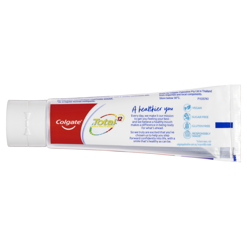Colgate Total Advanced Whitening Toothpaste 115g Antibacterial Fluoride ...
