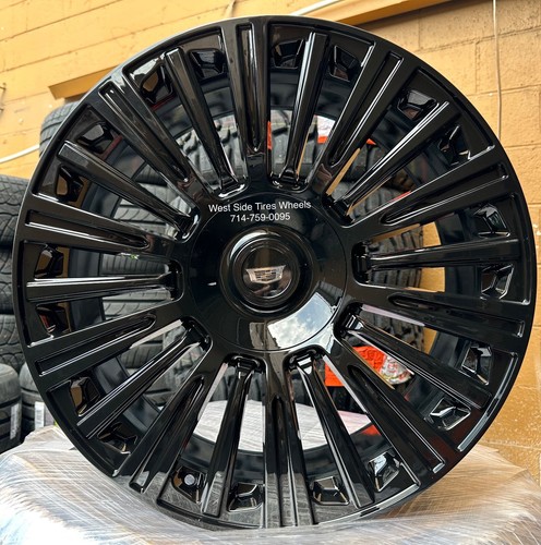 26" Inch Escalade Platinum Black FR91 Wheels | Yukon Sierra Tahoe ...