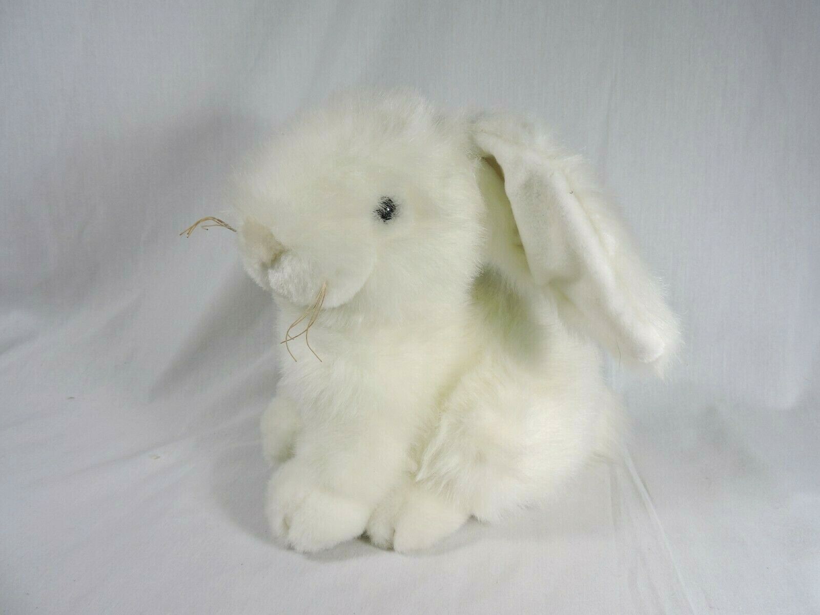 White Plush Bunny Floppy Ear Rabbit Approximately 11" Stuffed Animal ...