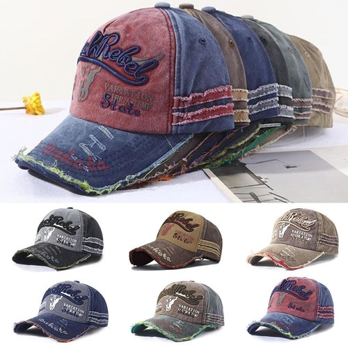 Embroidery Baseball Caps Baseball Hats Distressed Faded Cap Sunscreen ...