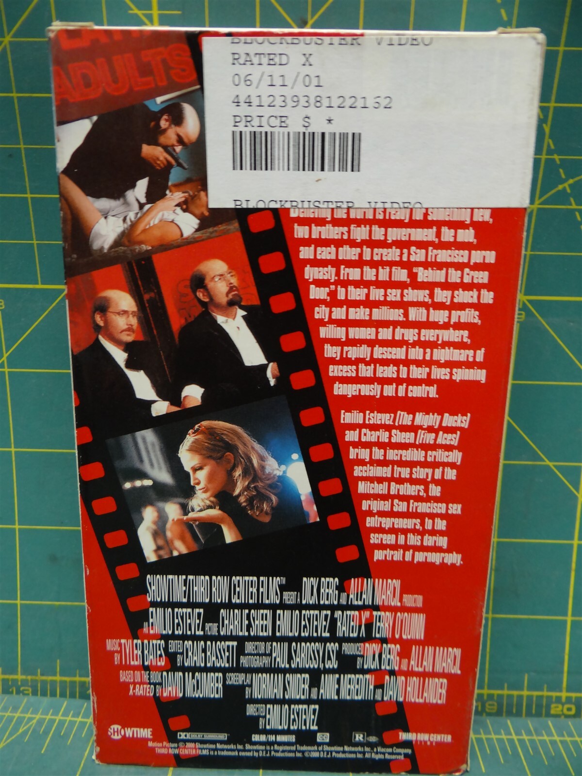 Rated X 2000 VHS Rated R 1hr 54 mins Showtime Ent. Charlie Sheen | eBay