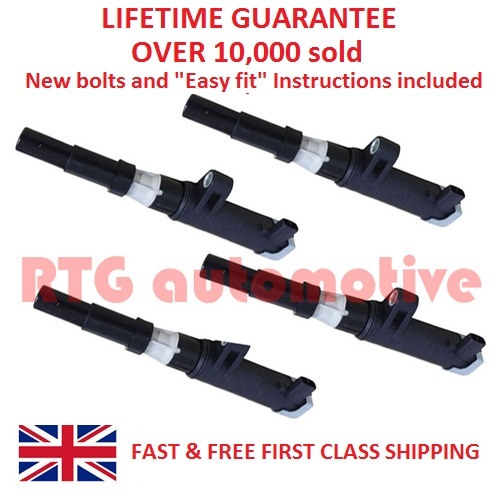4X FOR RENAULT MEGANE CLIO TRAFIC LAGUNA SCENIC PENCIL IGNITION COIL ...